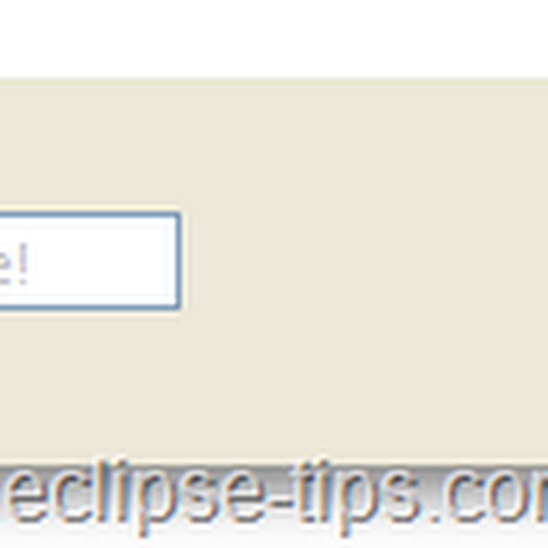 Eclipse Tips - Prakash G.R.: Using progress bars ...